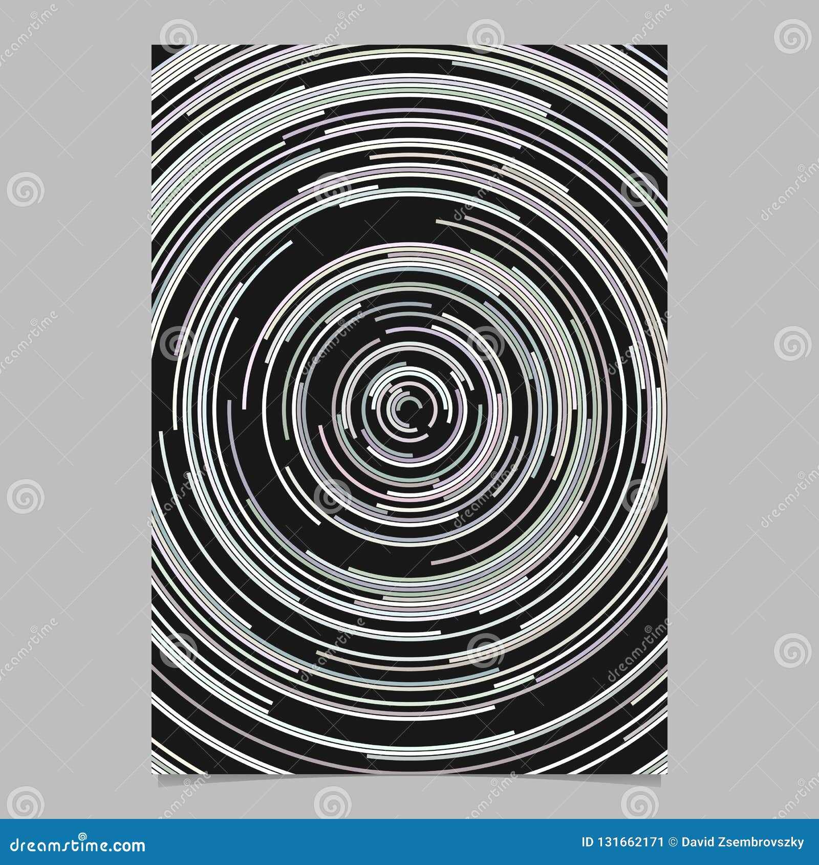 Psychedelic Abstract Flyer Background Template from Concentric Circular ...