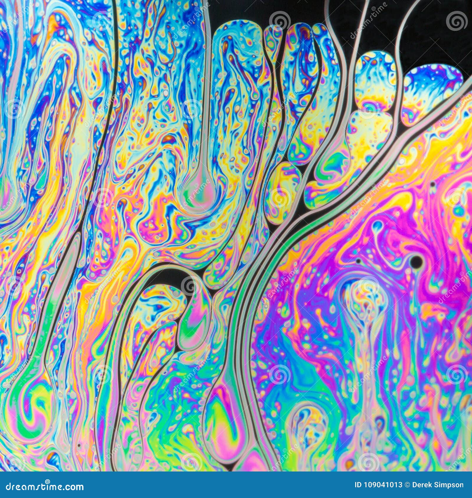 Beautiful Vivid Psychedelic Soap Bubble Abstract Stock Illustration ...