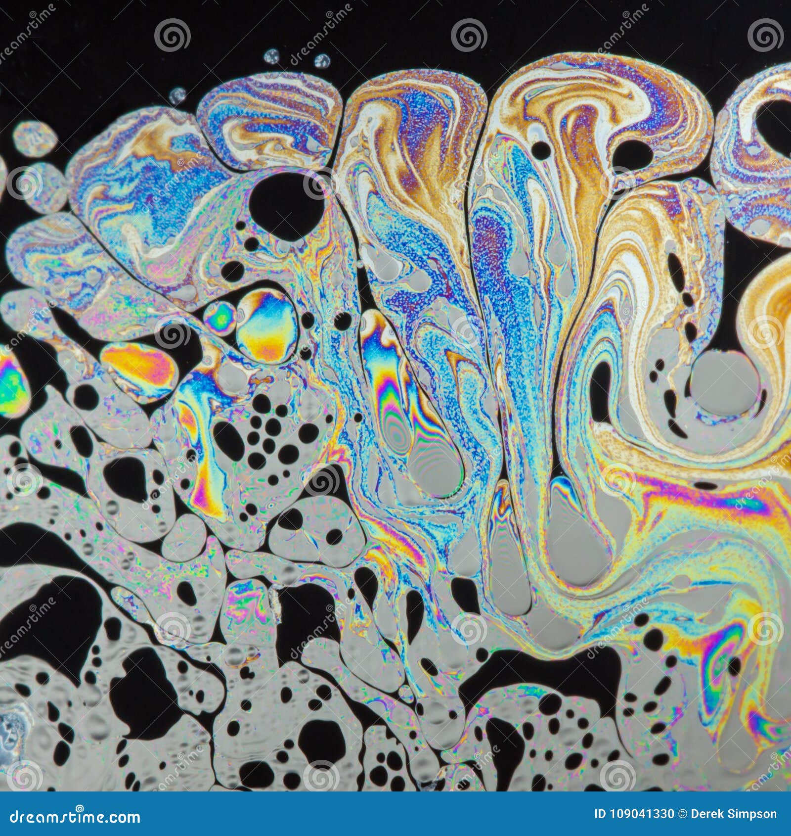 Colorful Psychedelic Abstract Isolated on Black Stock Illustration ...