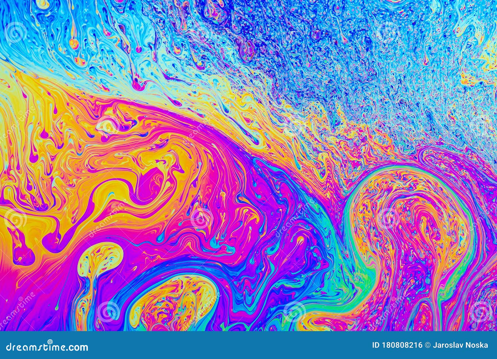 Psychedelic Abstract Formed by Light Interference on the Surface of a ...