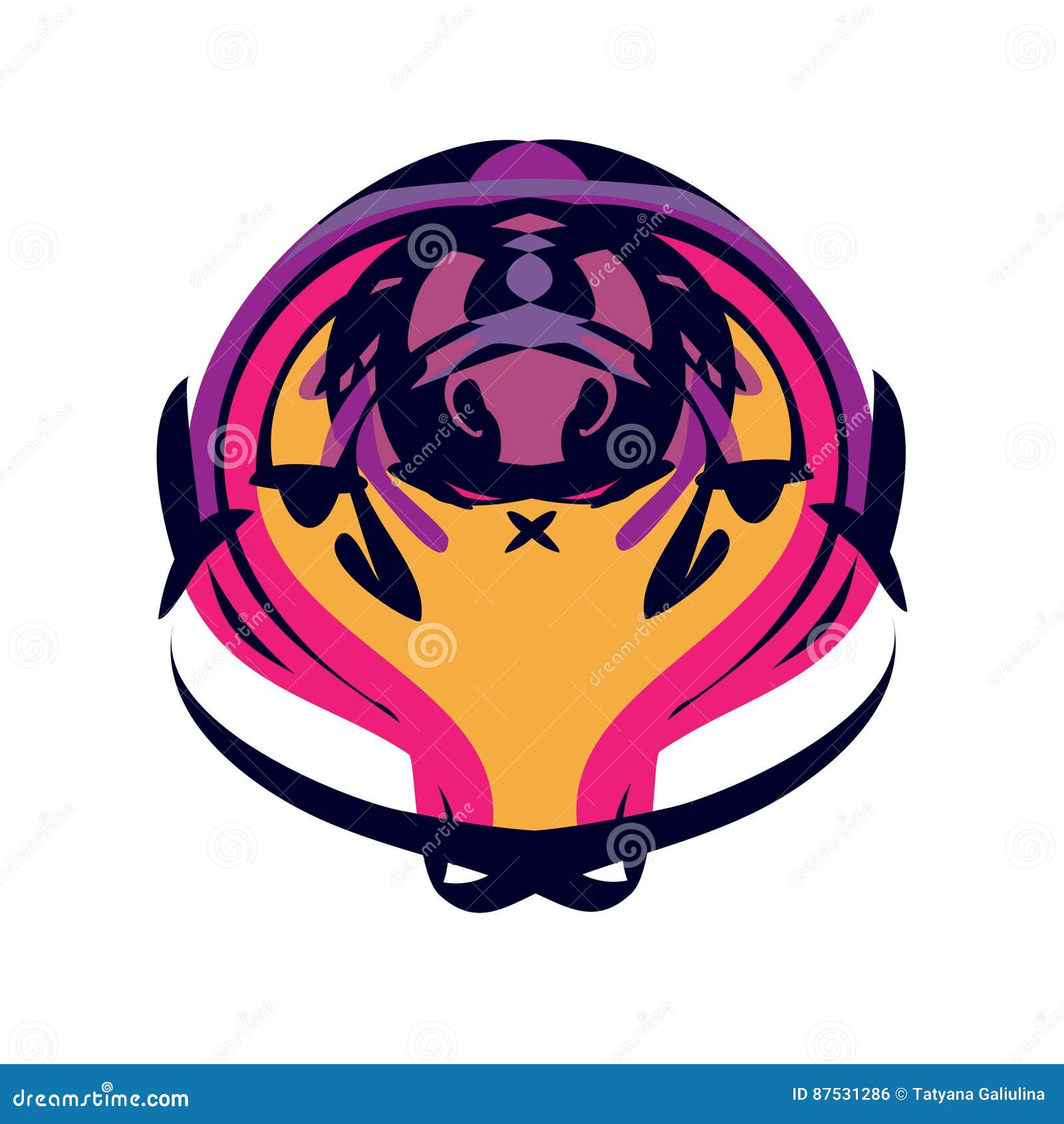 Psychedelic Abstract Symbol Icon Stock Vector - Illustration of ...