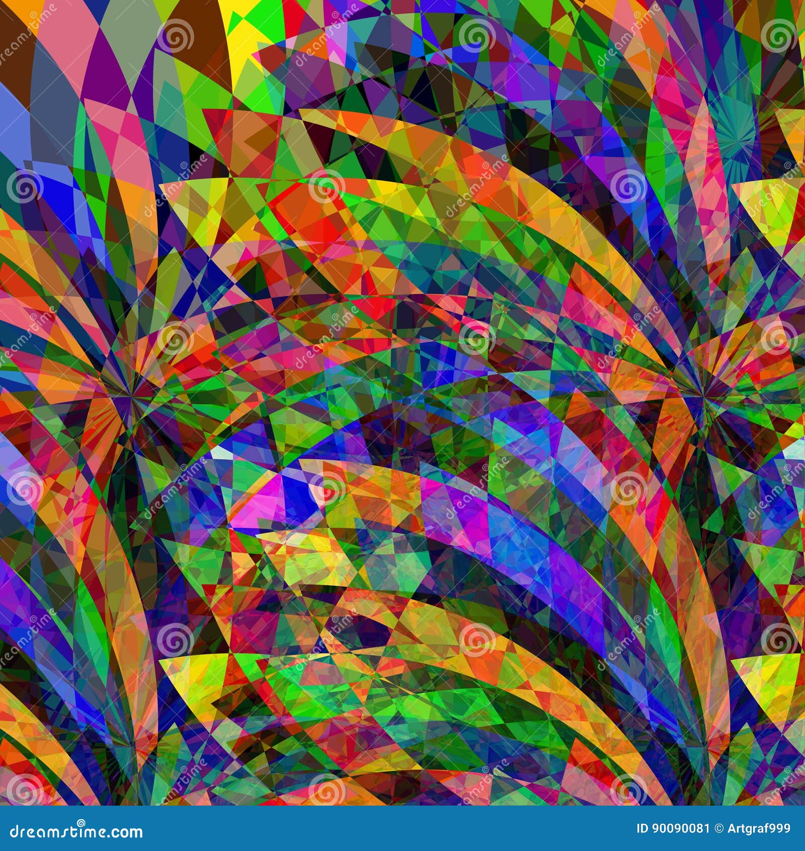 Psychedelic Abstract Vintage Background Stock Illustration ...