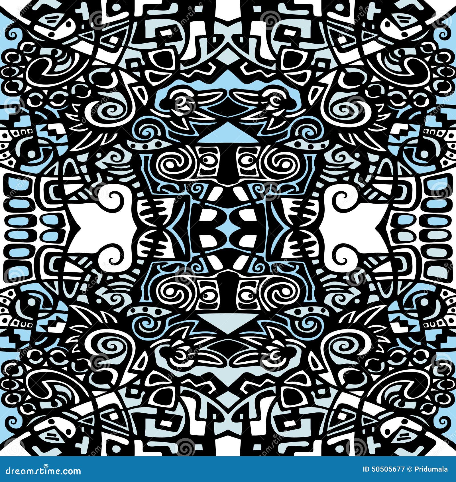 Psychedelic Abstraction Background Tribal Vector Illustration ...