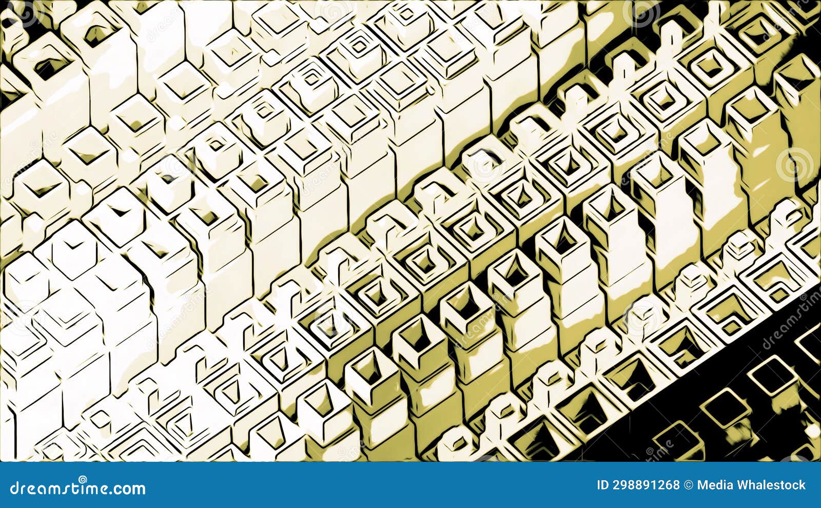 Psychedelic Animation with Geometric Moving Columns. Design. Square ...