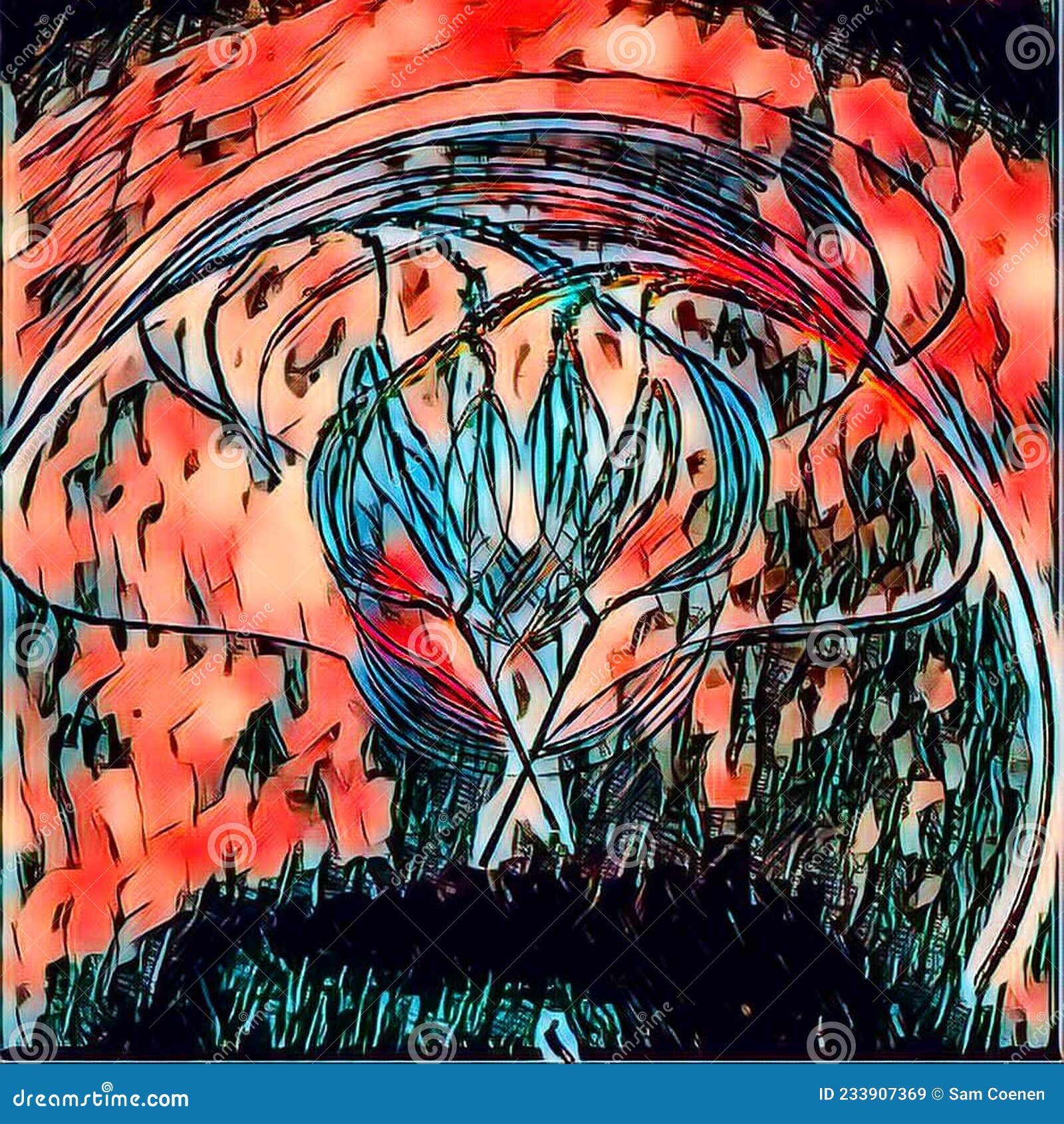 Psychedelic Artwork Trippy Art Modern Dark Royalty-Free Stock Photo ...