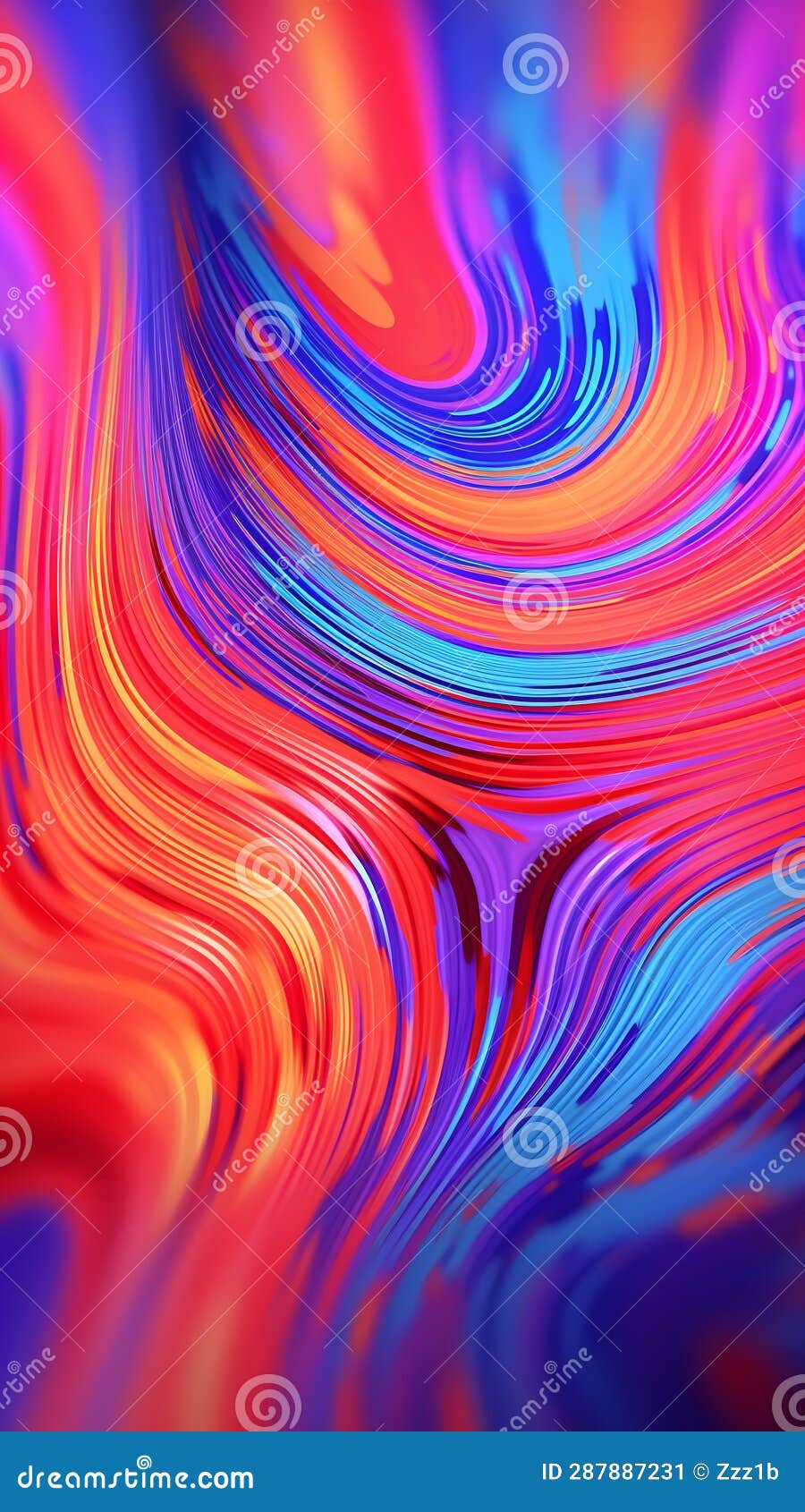 Psychedelic Background with Clean Smooth Neon Colored Shapes, Neural ...