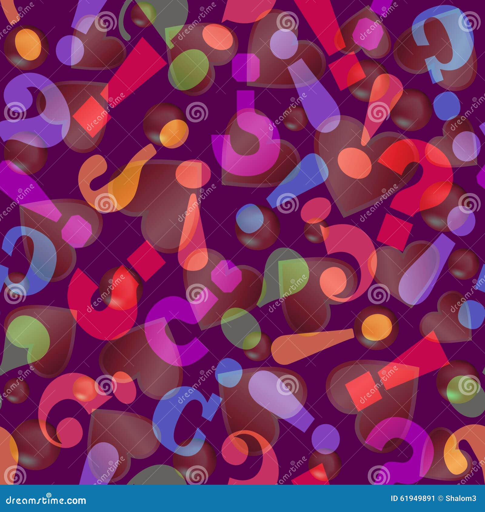 Psychedelic Background with Question Mark and Exclamation Mark ...