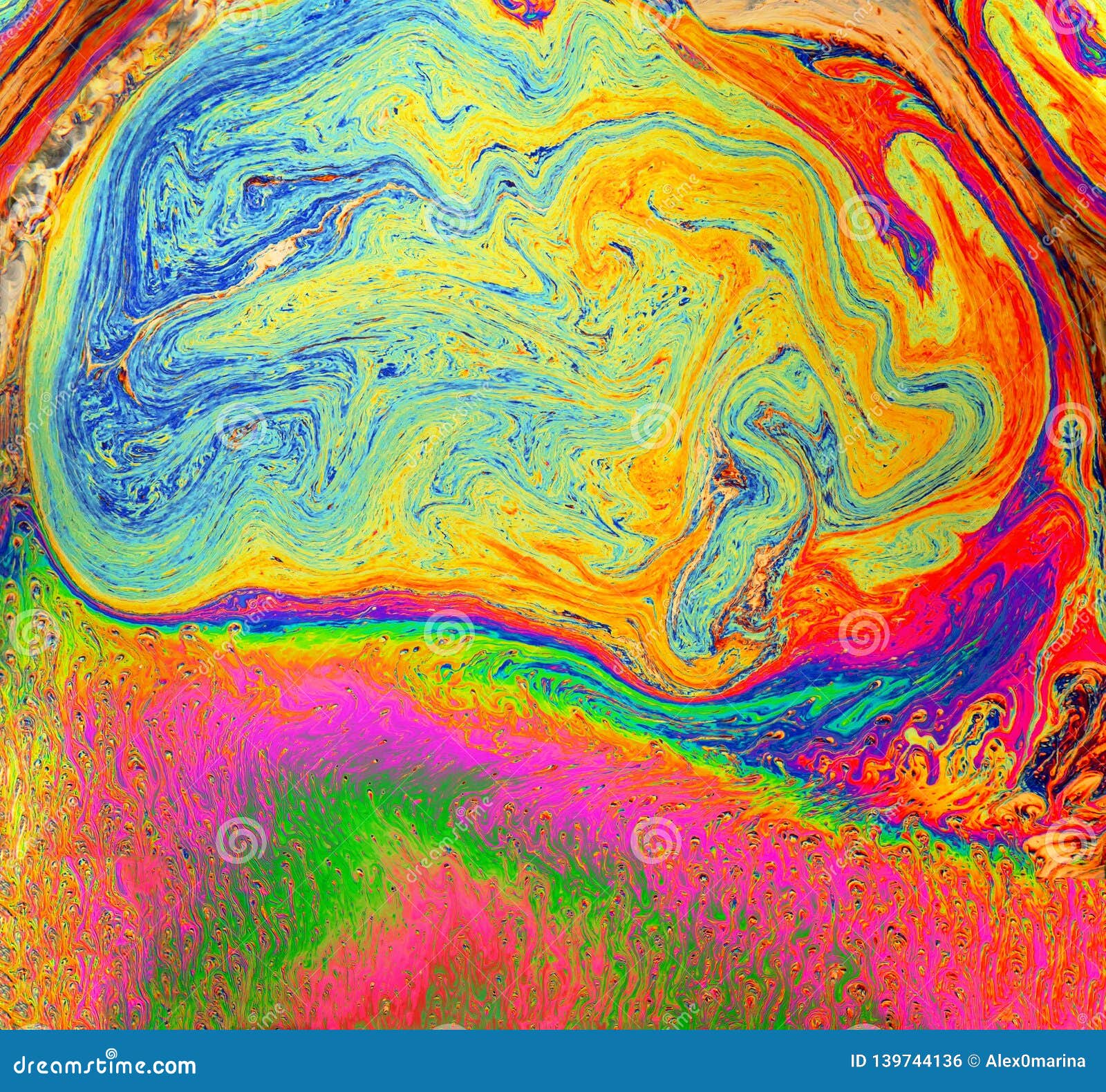 Psychedelic Background. Universe of Flowers. Concept Art Design ...