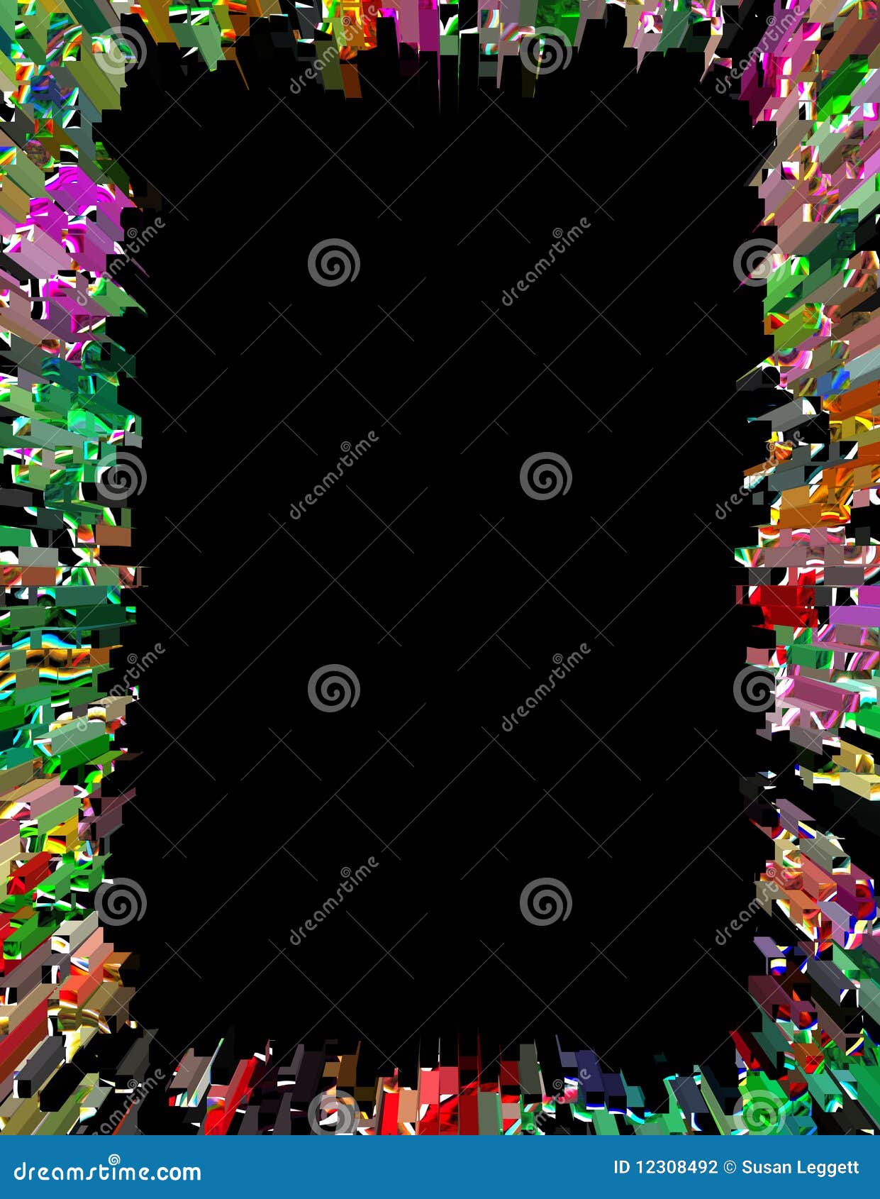 Psychedelic Border or Frame Stock Illustration - Illustration of color ...