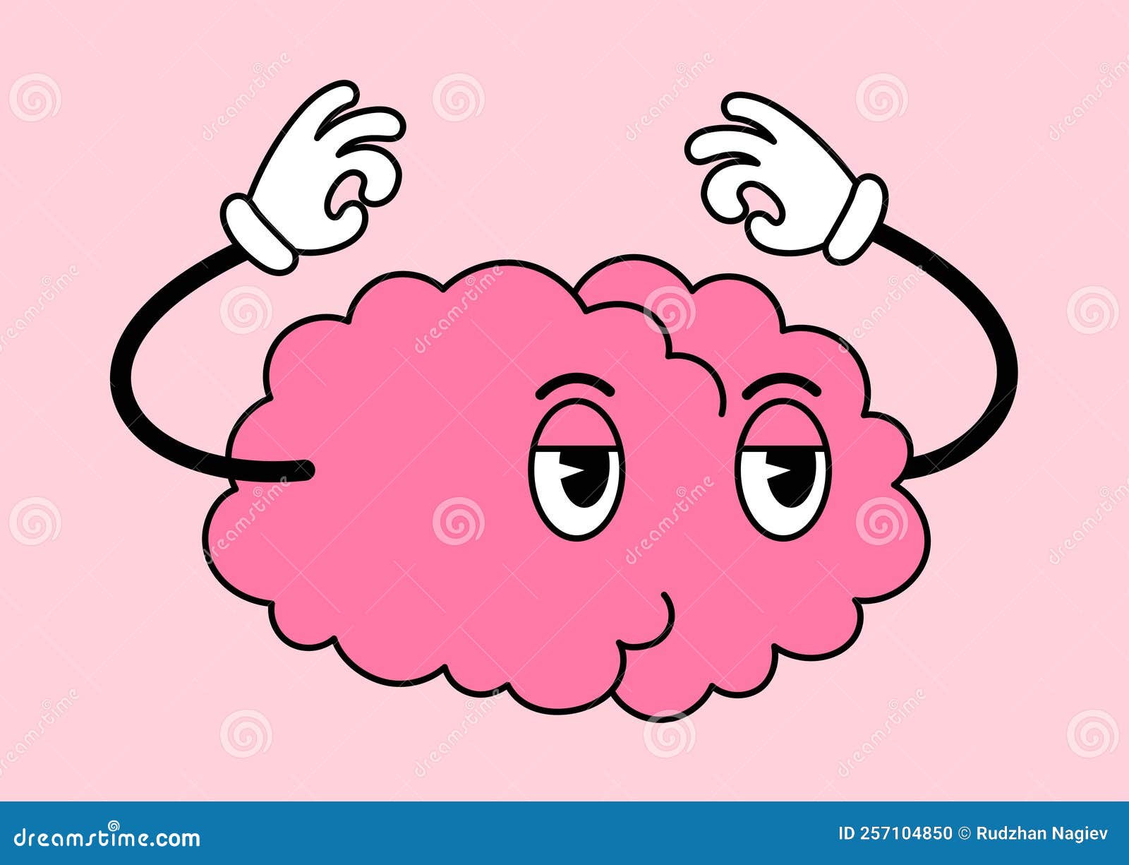 Psychedelic brain icon stock vector. Illustration of isolated - 257104850
