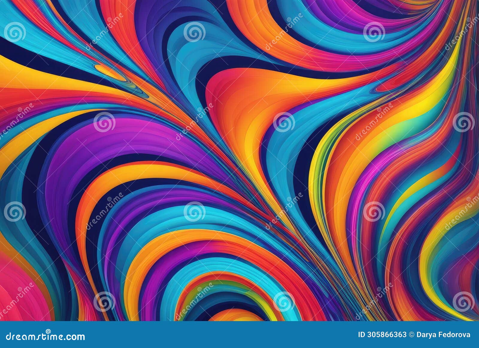 Psychedelic Bright Rainbow Swirl Pattern Stock Image - Image of bright ...