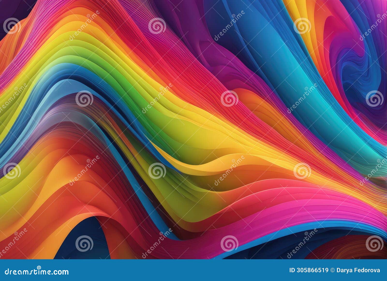 Psychedelic Bright Rainbow Swirl Pattern Stock Image - Image of color ...