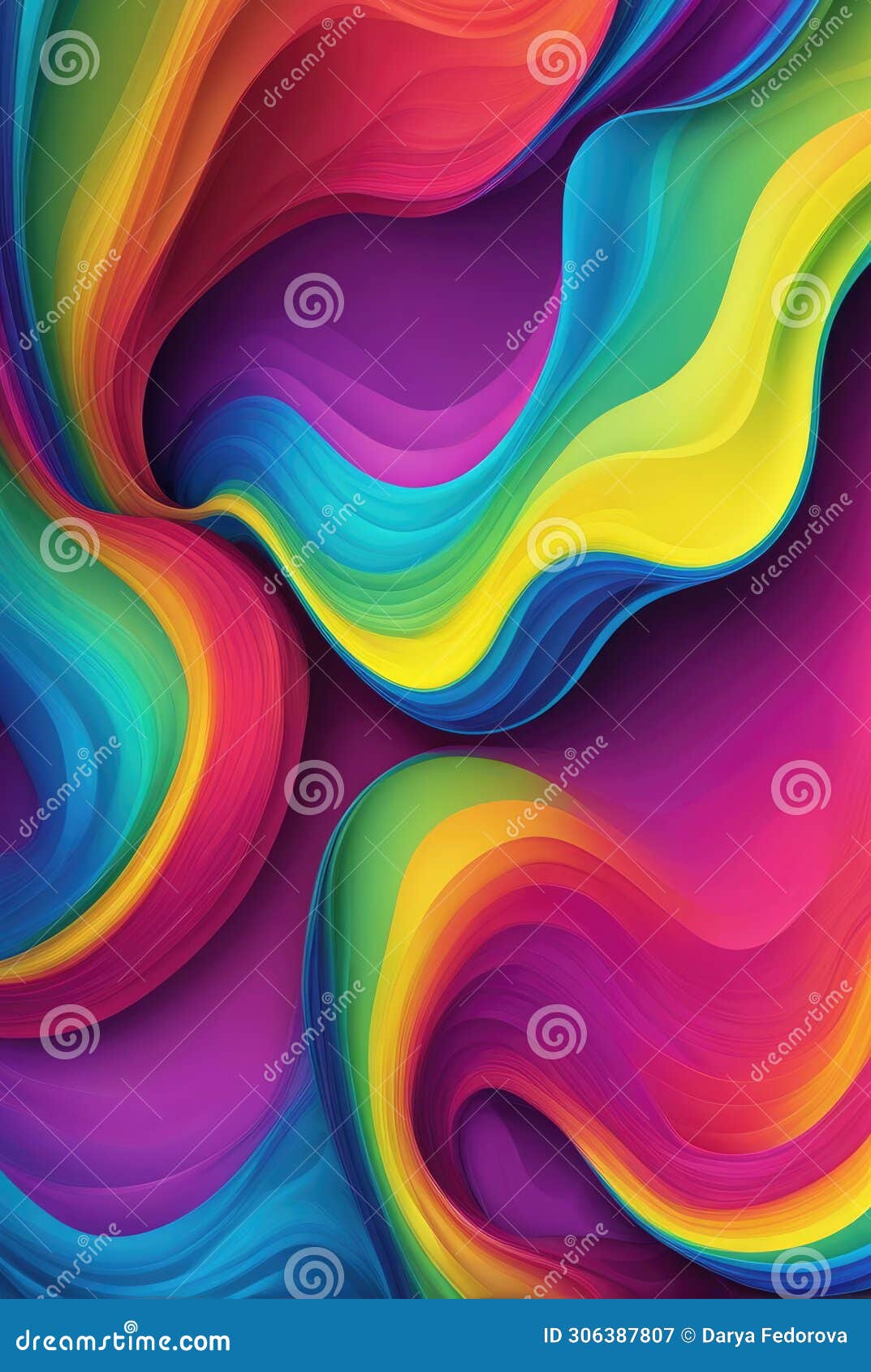 Psychedelic Bright Rainbow Swirl Pattern Stock Illustration ...