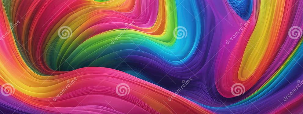 Psychedelic Bright Rainbow Swirl Pattern Stock Photo - Image of ...