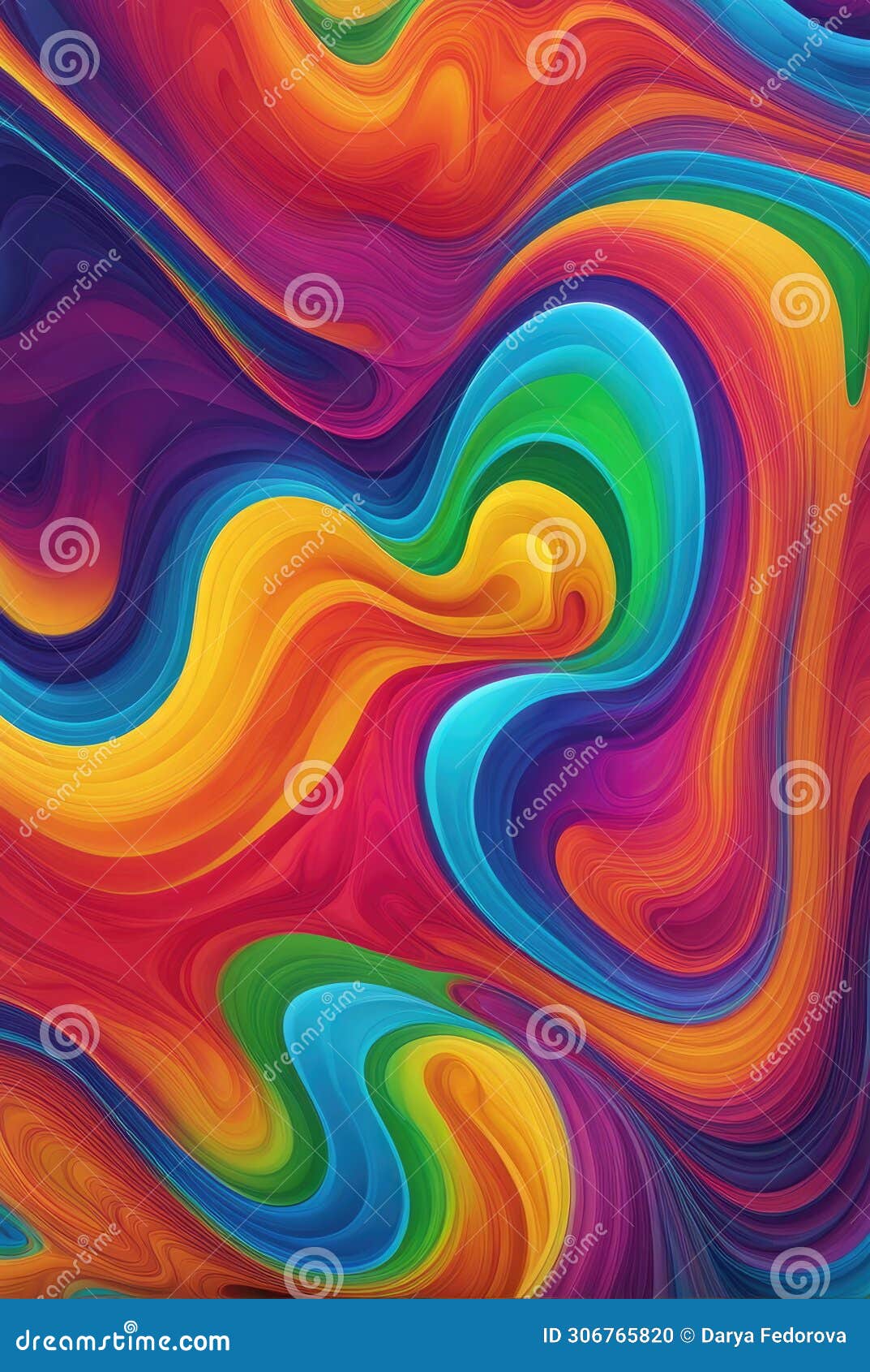Psychedelic Bright Rainbow Swirl Pattern Stock Photo - Image of ...