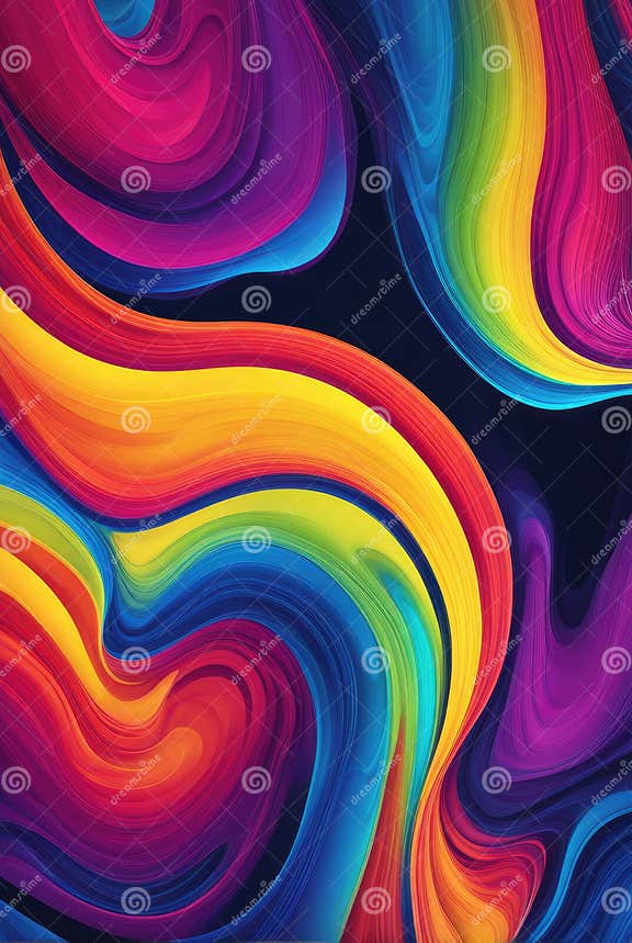 Psychedelic Bright Rainbow Swirl Pattern Stock Photo - Image of vibrant ...