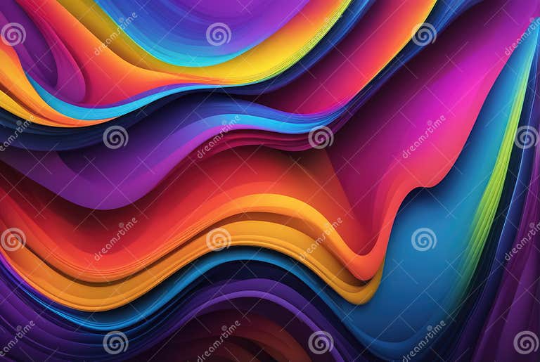 Psychedelic Bright Rainbow Swirl Pattern Stock Illustration ...
