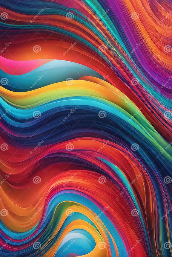 Psychedelic Bright Rainbow Swirl Pattern Stock Image - Image of ...
