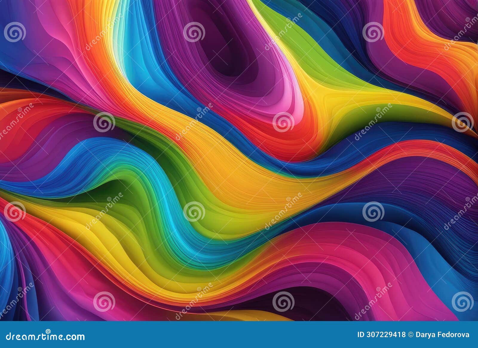 Psychedelic Bright Rainbow Swirl Pattern Stock Photo - Image of dynamic ...