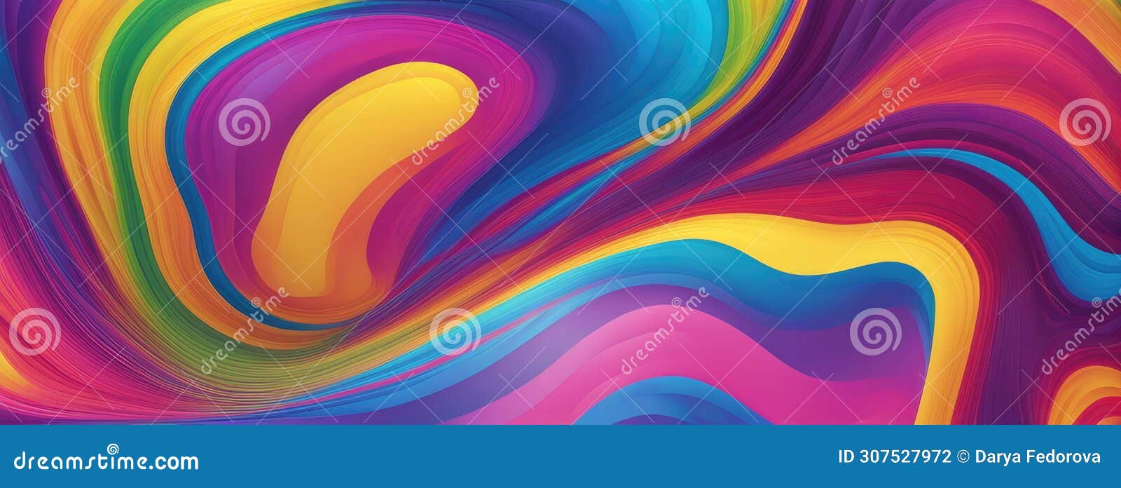 Psychedelic Bright Rainbow Swirl Pattern Stock Photo - Image of flow ...