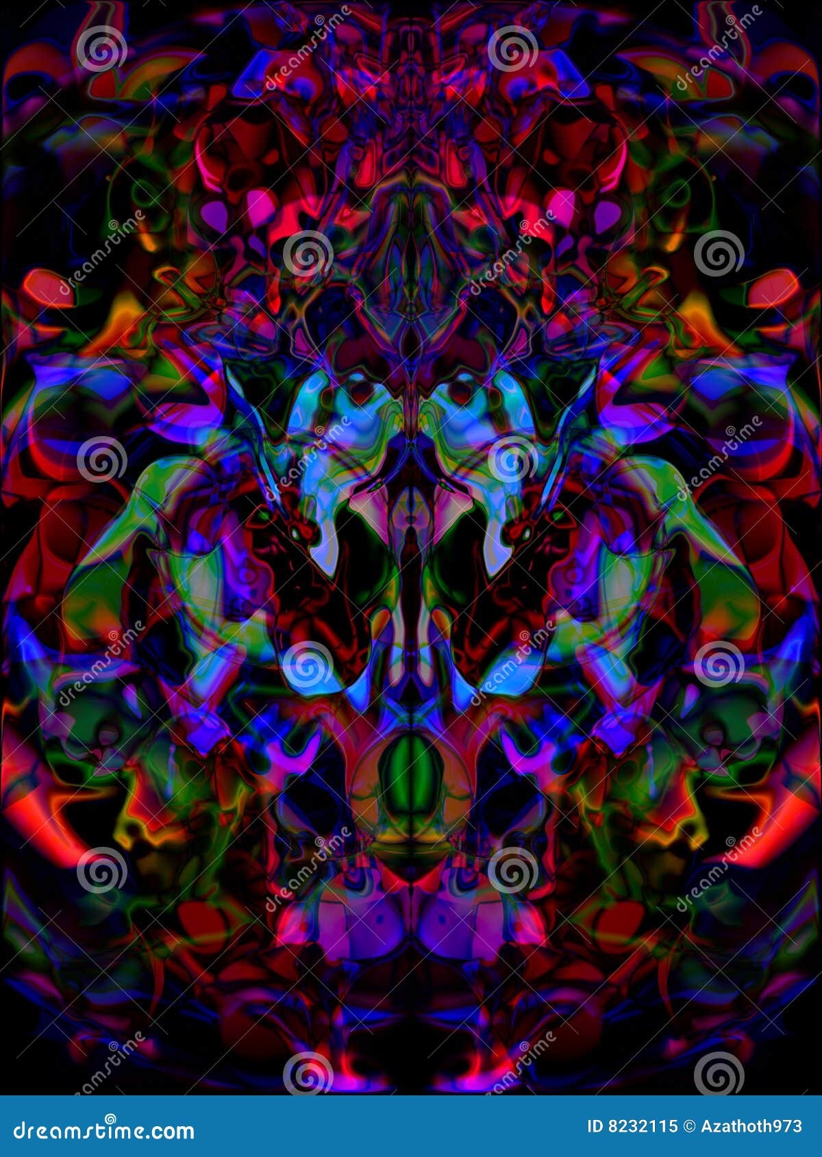 Psychedelic Bug Monster stock illustration. Illustration of ...