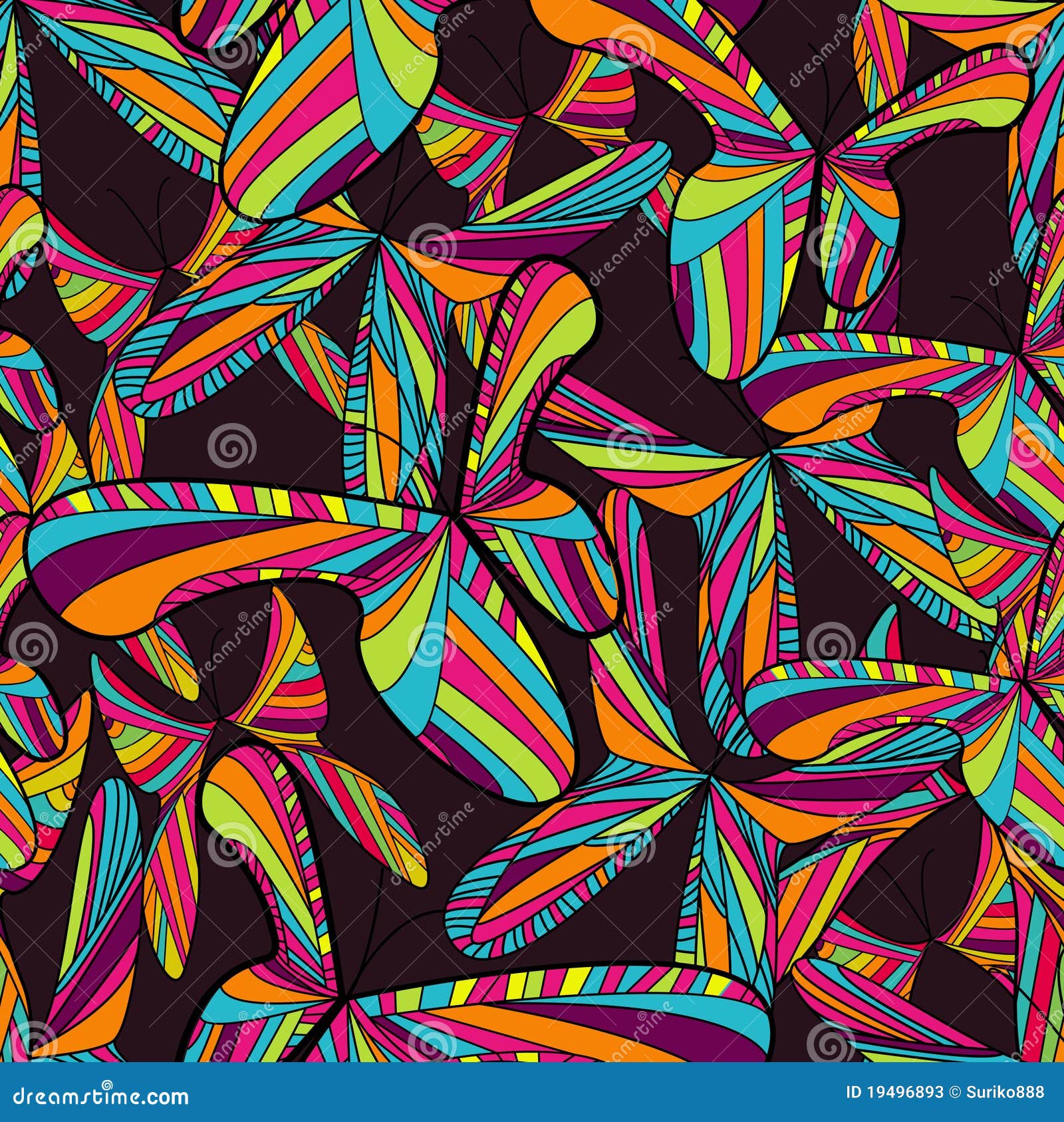 Psychedelic butterfly stock vector. Illustration of decor - 19496893