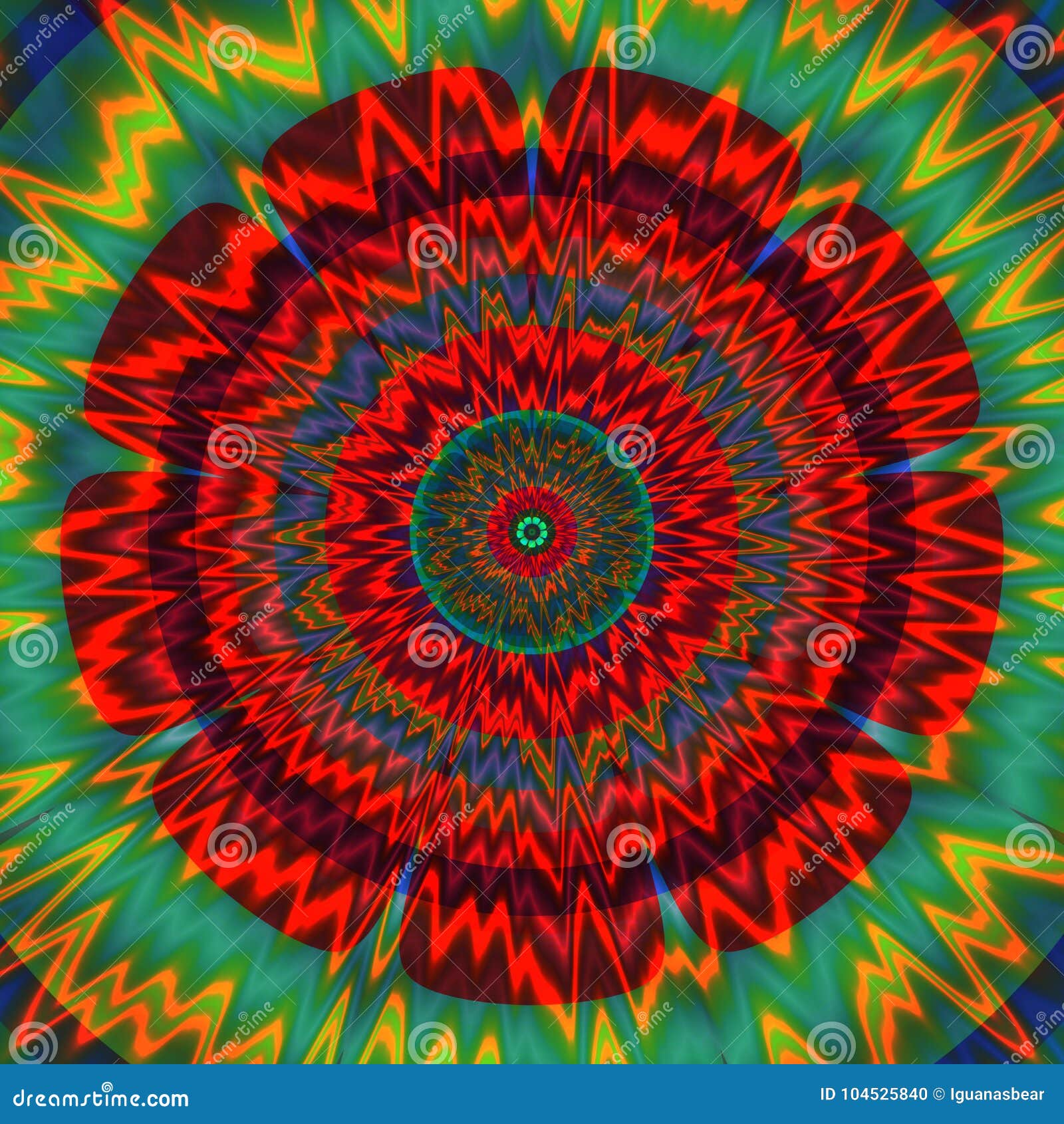 Psychedelic Centralized Pattern - Floral Shaped Design Stock ... Psychedelic Centralized Pattern - Floral Shaped Design Stock ...