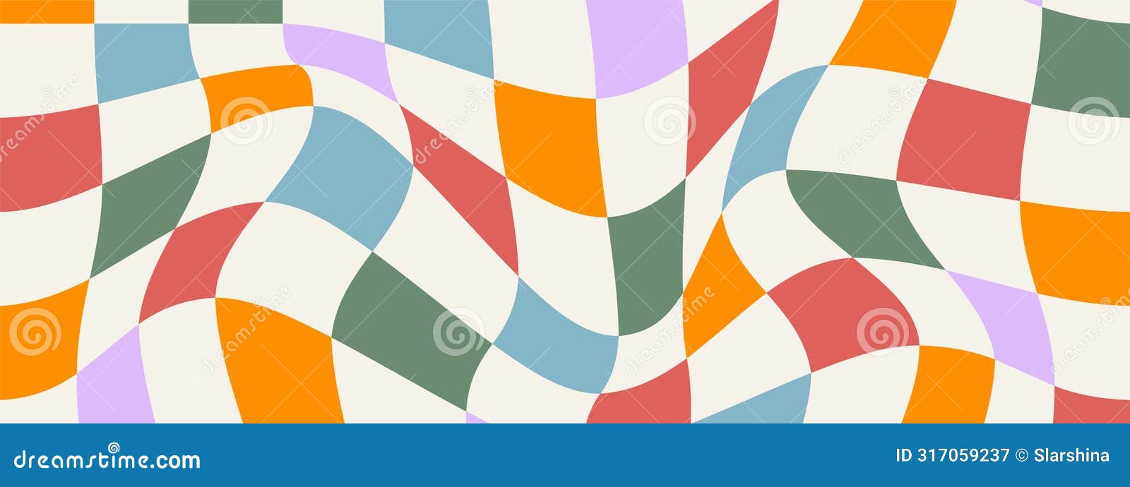 Psychedelic Checkerboard Green Pattern. Funky Checkered Background ...