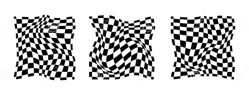 Psychedelic Checkerboard Pattern Stock Illustration - Illustration of ...