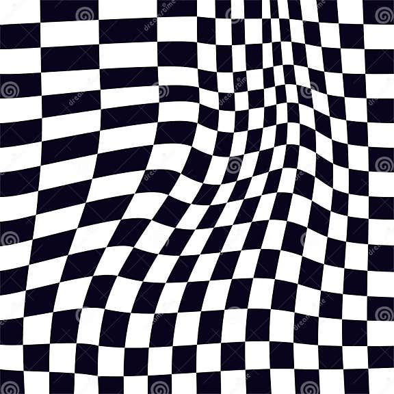 Psychedelic Checkerboard Pattern Stock Illustration - Illustration of ...