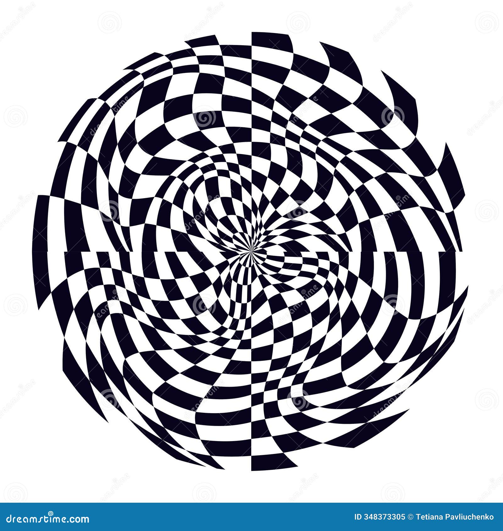 Psychedelic Checkerboard Pattern Stock Illustration - Illustration of ...
