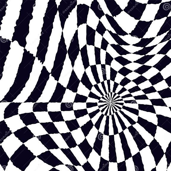 Psychedelic Checkerboard Pattern Stock Illustration - Illustration of ...