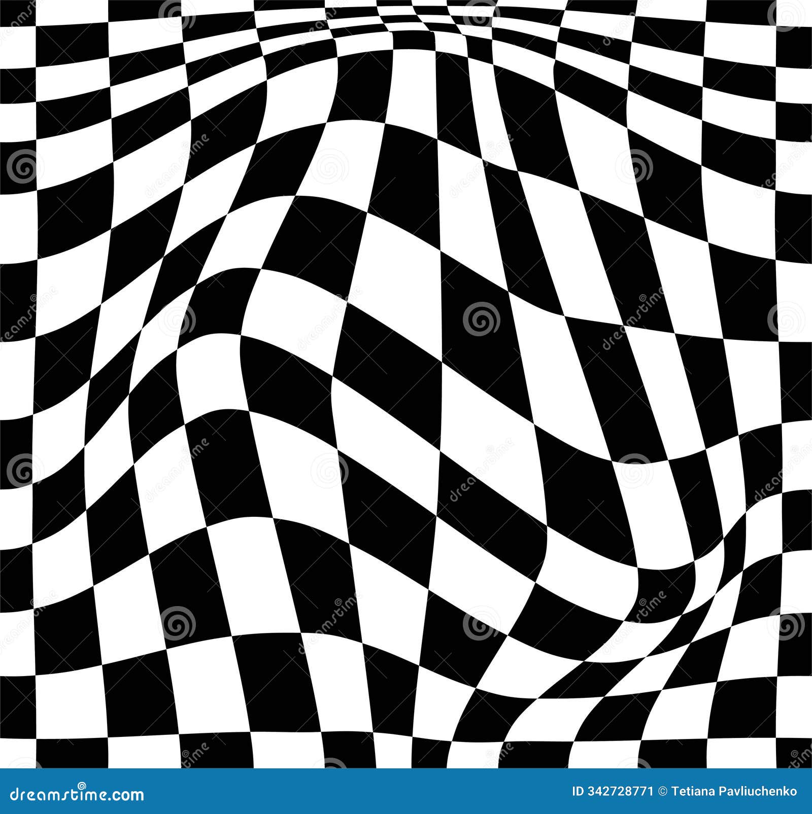 Psychedelic Checkerboard Pattern Stock Vector - Illustration of black ...