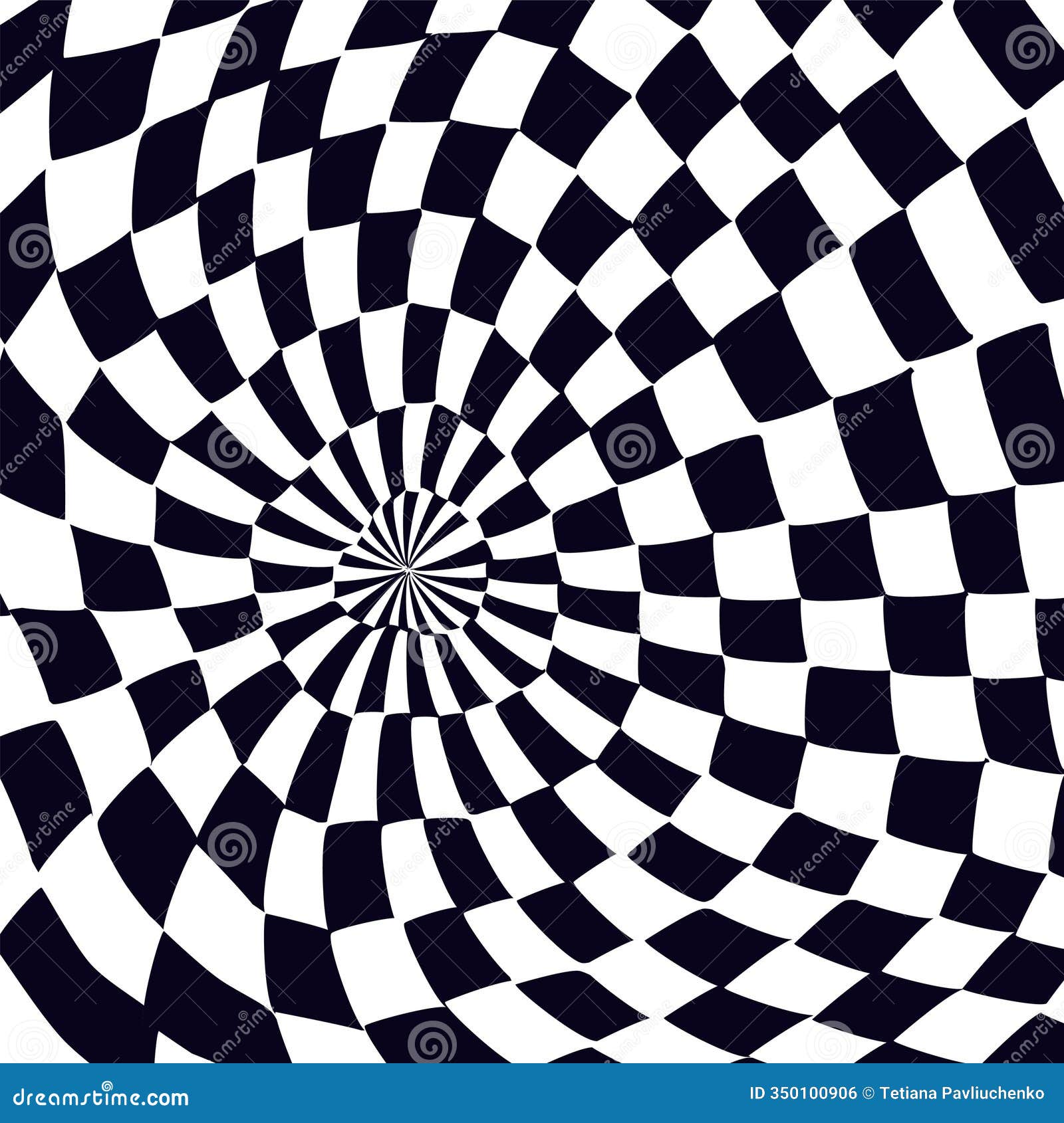 Trippy Sphere Moves In Corner. Vector Dizzy Moving Optical Illusion ...