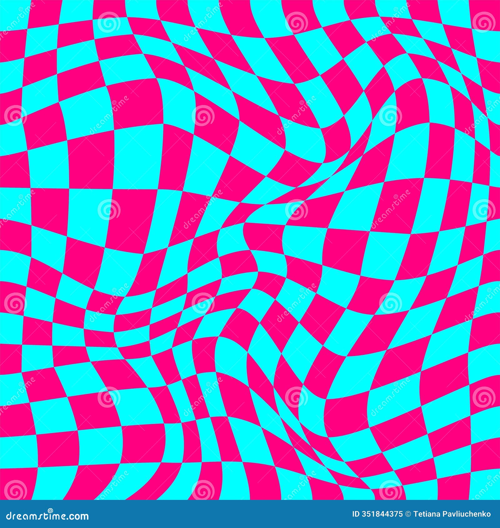 Psychedelic Checkerboard Poster Cartoon Vector | CartoonDealer.com ...