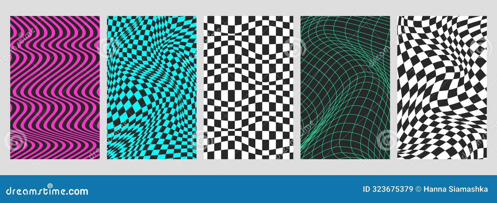 Deformed Tile Forms. Rounded Abstract Patches. Stretched Graphic Shapes ...