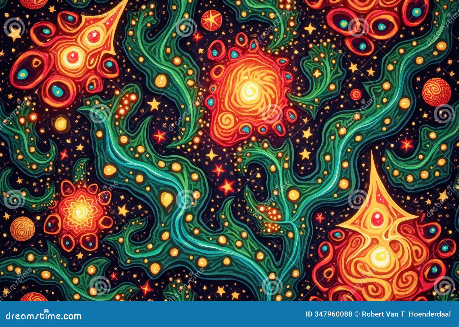 Psychedelic Christmas Decoration Wallpaper at 2-11-2024 Stock ...