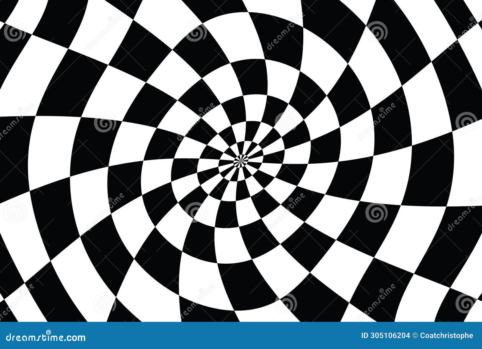 Psychedelic Circular Checkerboard Stock Illustration - Illustration of ...