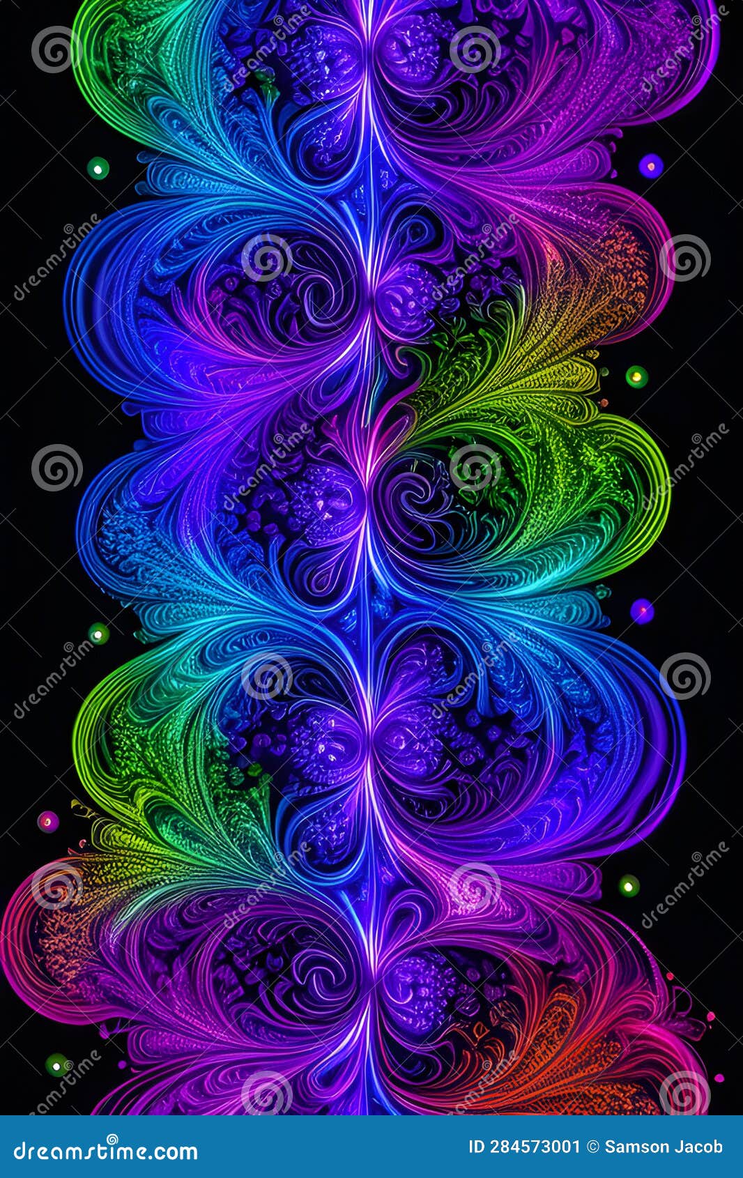 Psychedelic Color Art Nouveau Frame Set Cartoon Vector | CartoonDealer ...