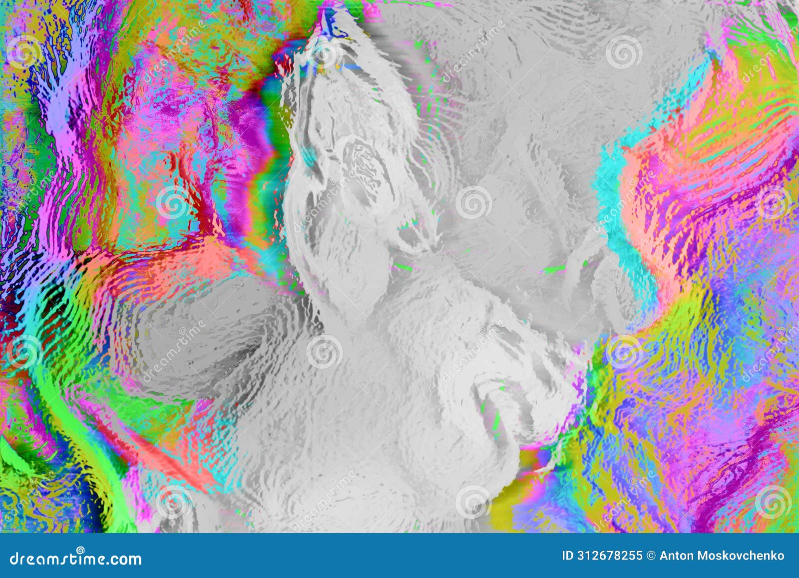 Psychedelic Color Waves and Thermal Imaging Effect. Iridescent Pattern ...