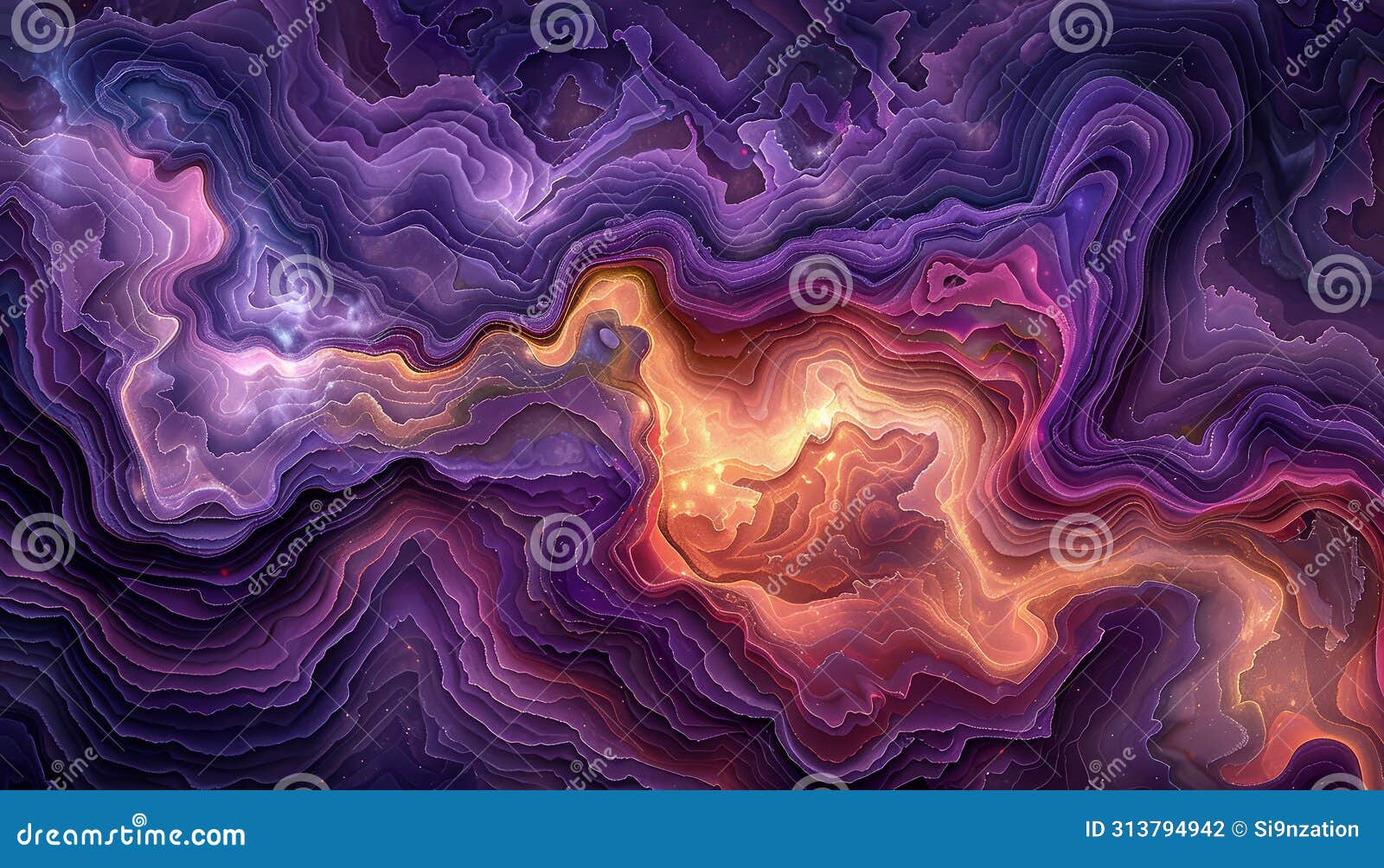 Psychedelic Colored Abstract Wave Art Background by Blending Irregular ...
