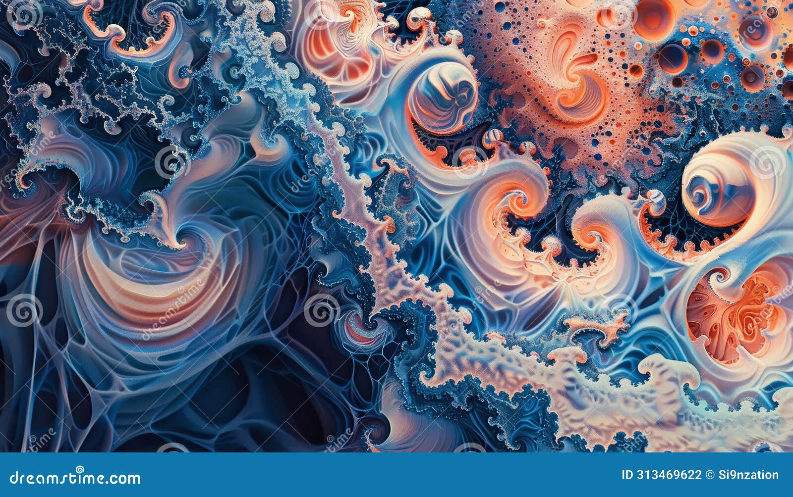 Psychedelic Colored Abstract Wave Art Background by Blending Irregular ...