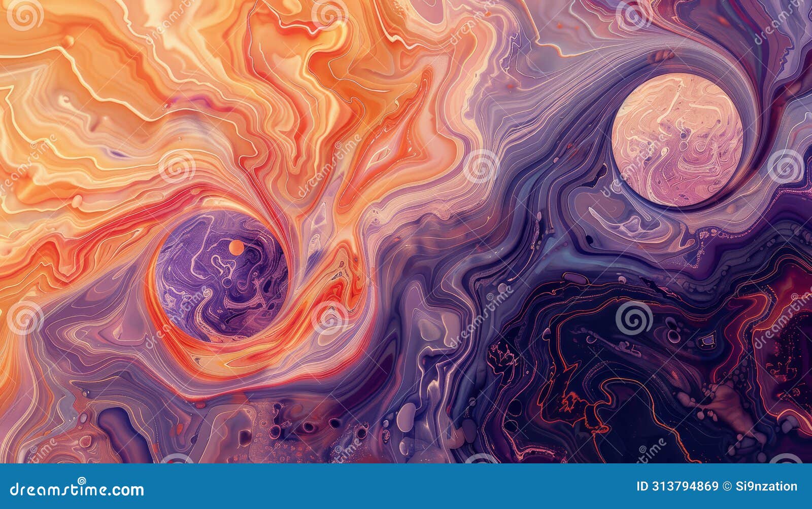 Psychedelic Colored Abstract Wave Art Background by Blending Irregular ...