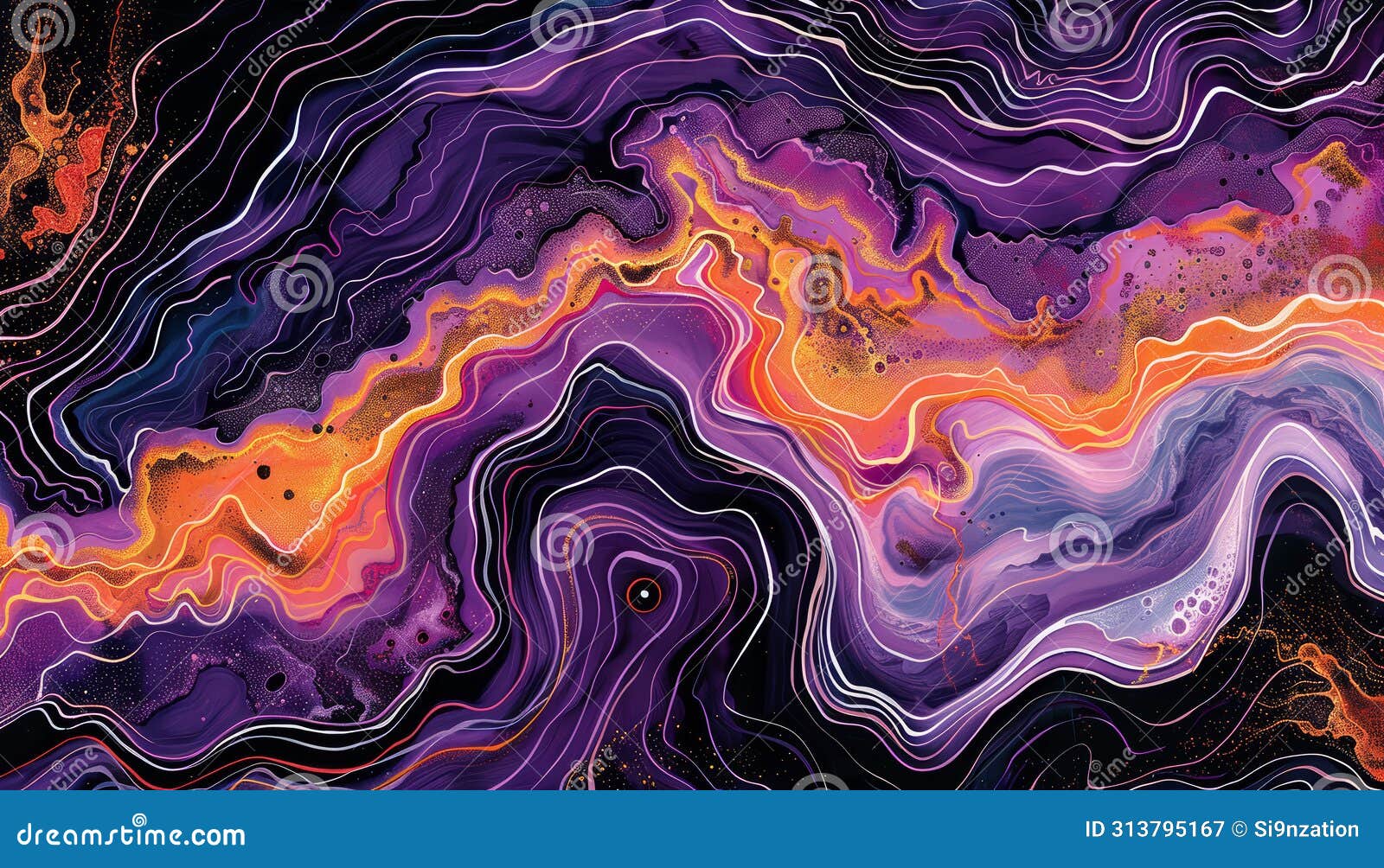 Psychedelic Colored Abstract Wave Art Background by Blending Irregular ...