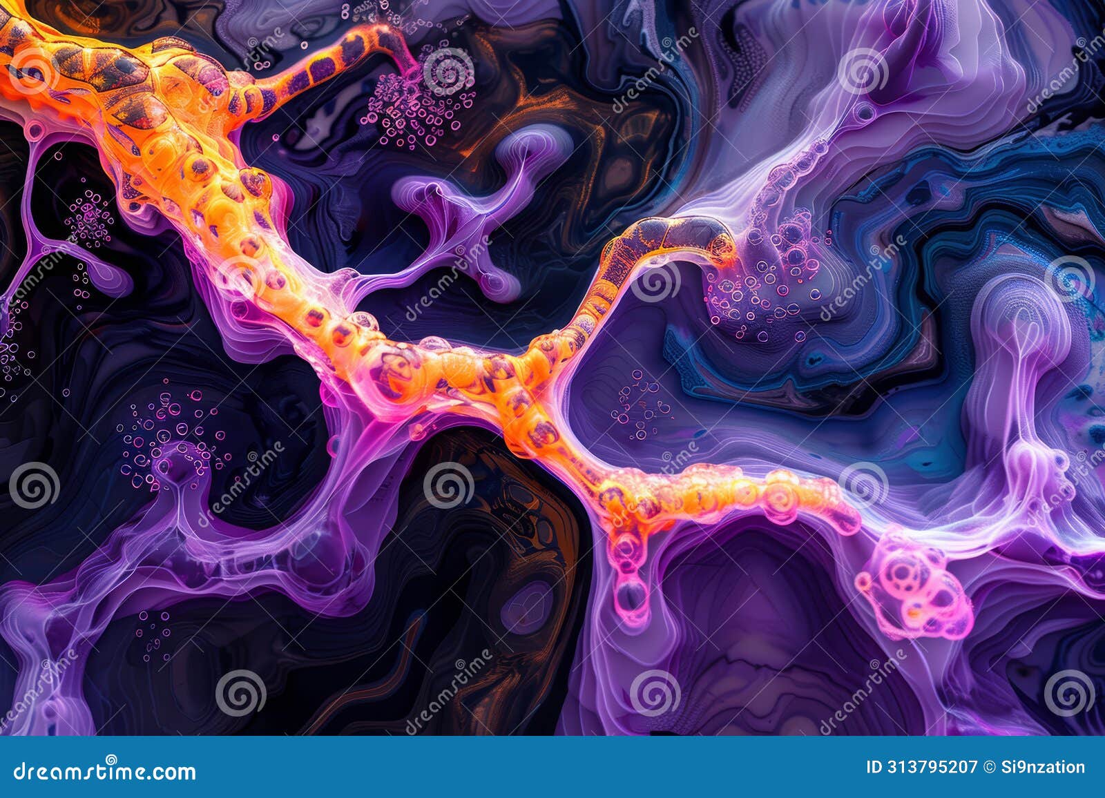 Psychedelic Colored Abstract Wave Art Background by Blending Irregular ...