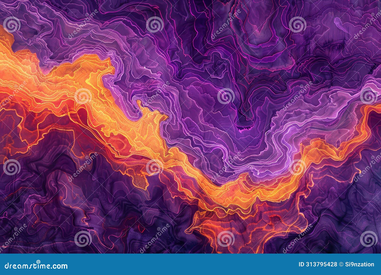 Psychedelic Colored Abstract Wave Art Background by Blending Irregular ...