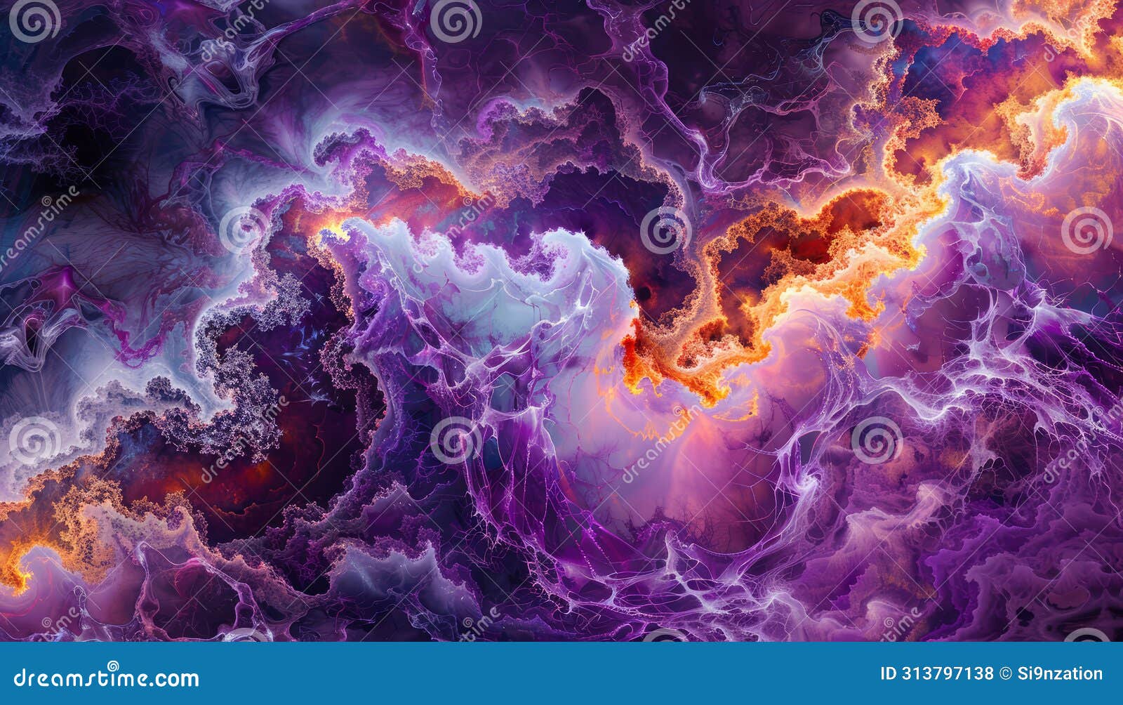 Psychedelic Colored Abstract Wave Art Background by Blending Irregular ...