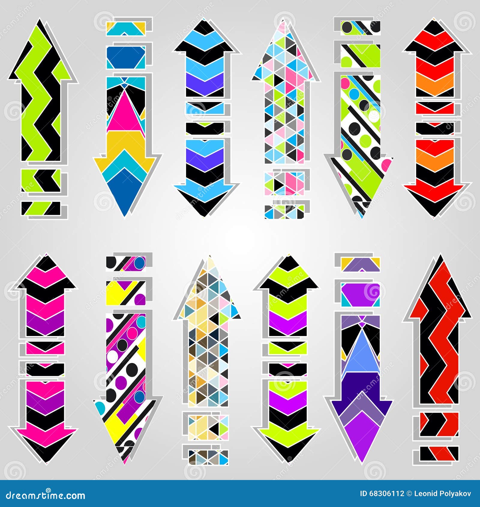 Arrows Symbols Set Vector Illustration | CartoonDealer.com #73651034