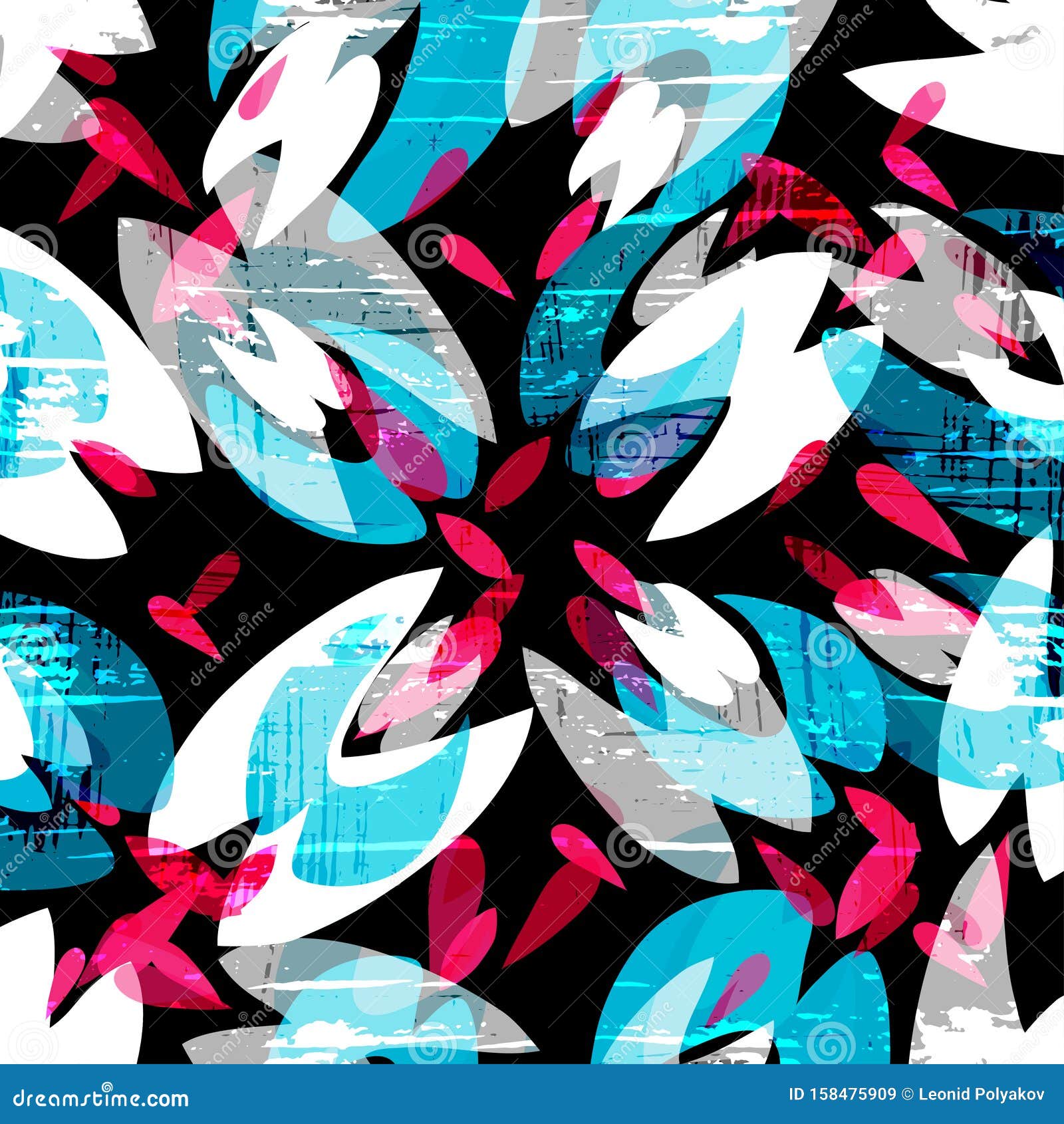 Psychedelic Colored Graffiti Pattern Illustration Stock Illustration ...