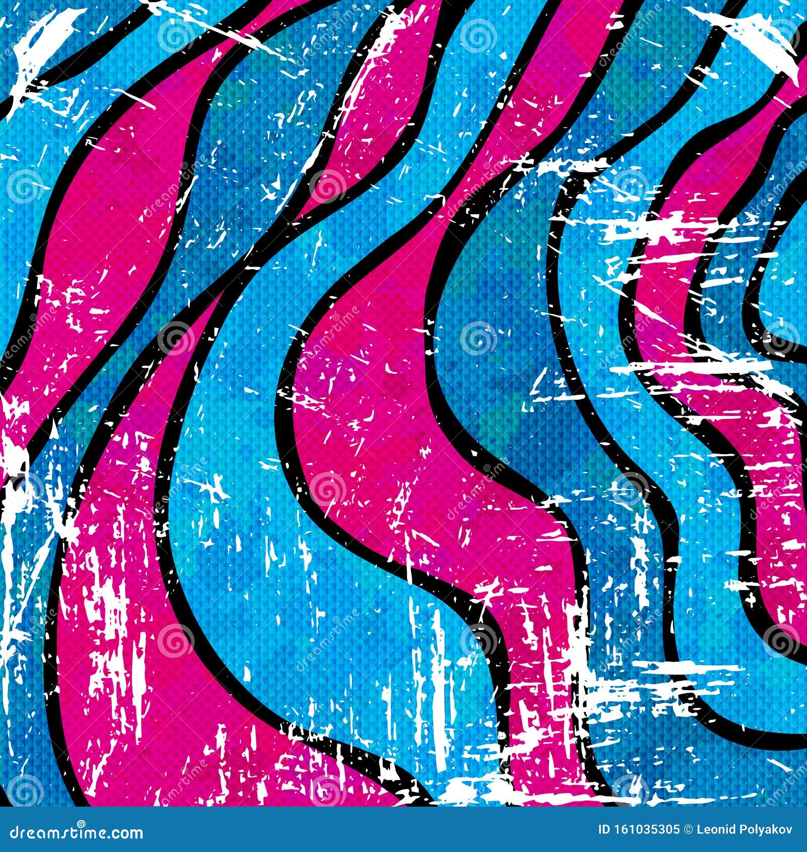 Psychedelic Colored Graffiti Pattern Vector Illustration Stock ...